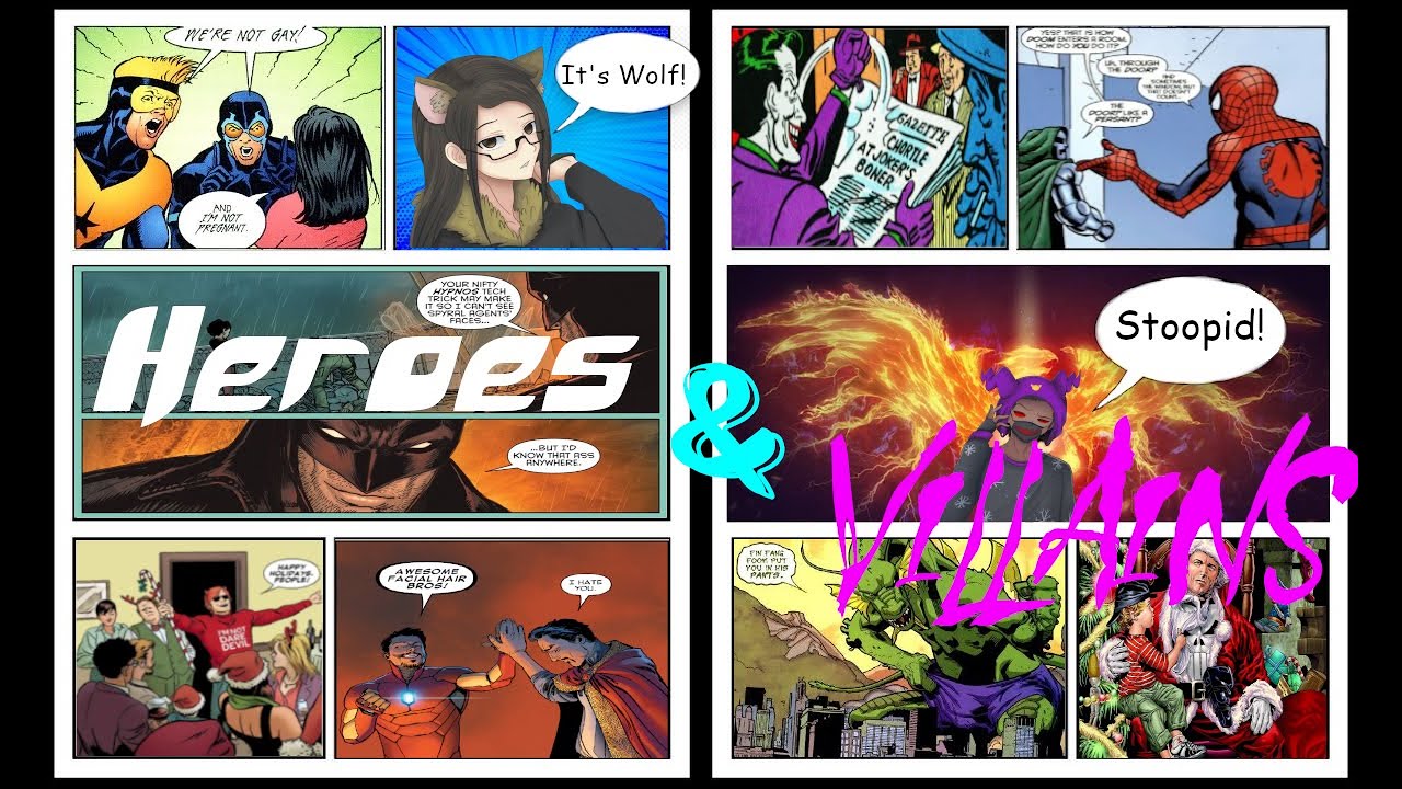 FREEFORM COMIC BOOK RAP Hero's & Villain's - Its Wolf X BlackFrost Hee ...