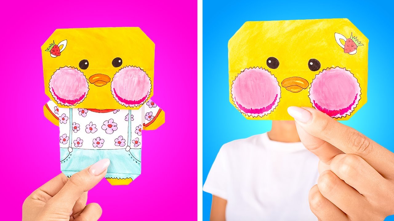 DIY Lalafanfan Duck From Paper || Cute DIY Bag - YouTube