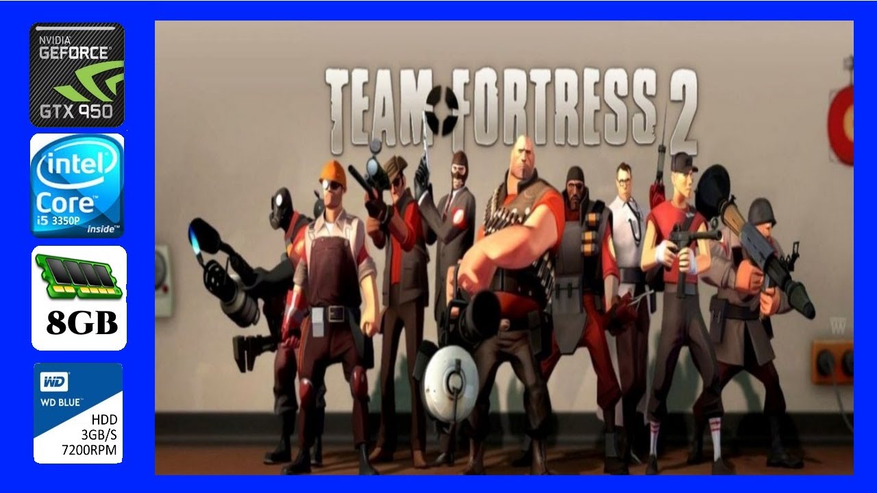 Team Fortress 2 (2007) Gameplay Frame Rate Test GTX 950 2Gb 8Gb Ram i5 ...