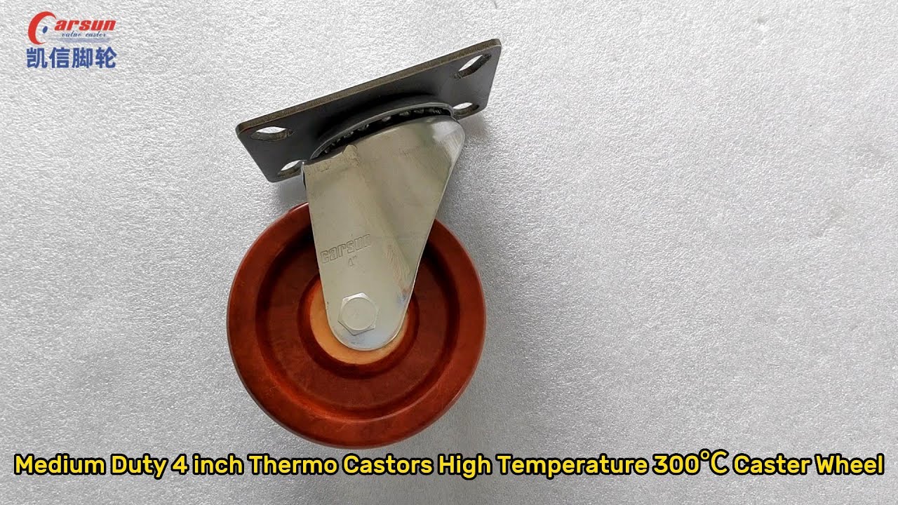 4 Inch Oven Casters Medium Duty Heat Resistant Casters High Temperature ...