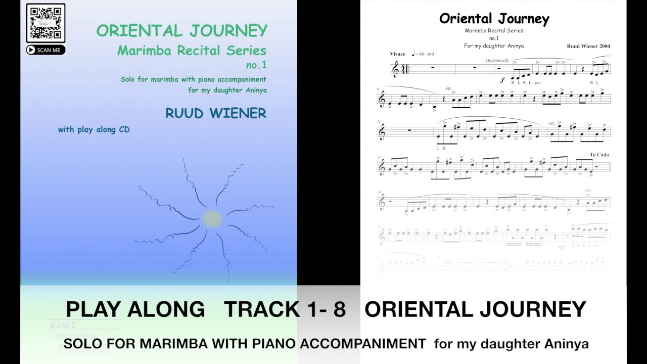 ORIENTAL JOURNEY by Ruud Wiener Play along Solo for marimba with piano ...