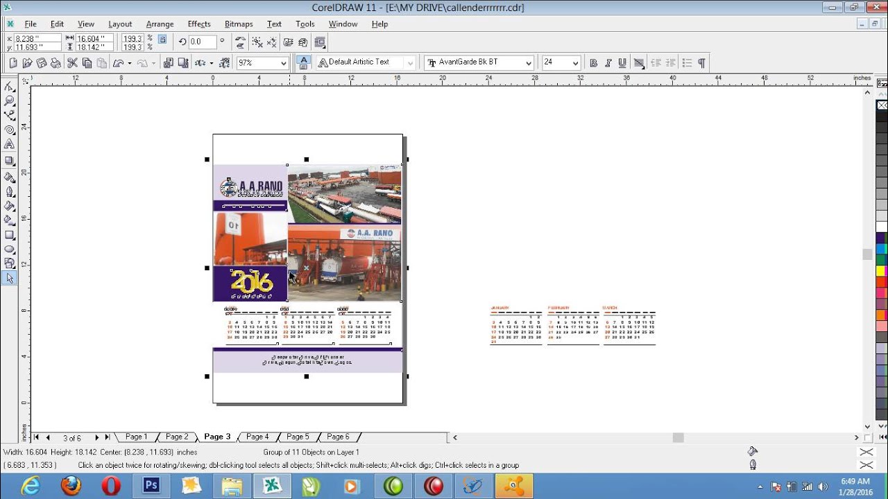 CALENDER CORELDRAW TUTORIAL - YouTube