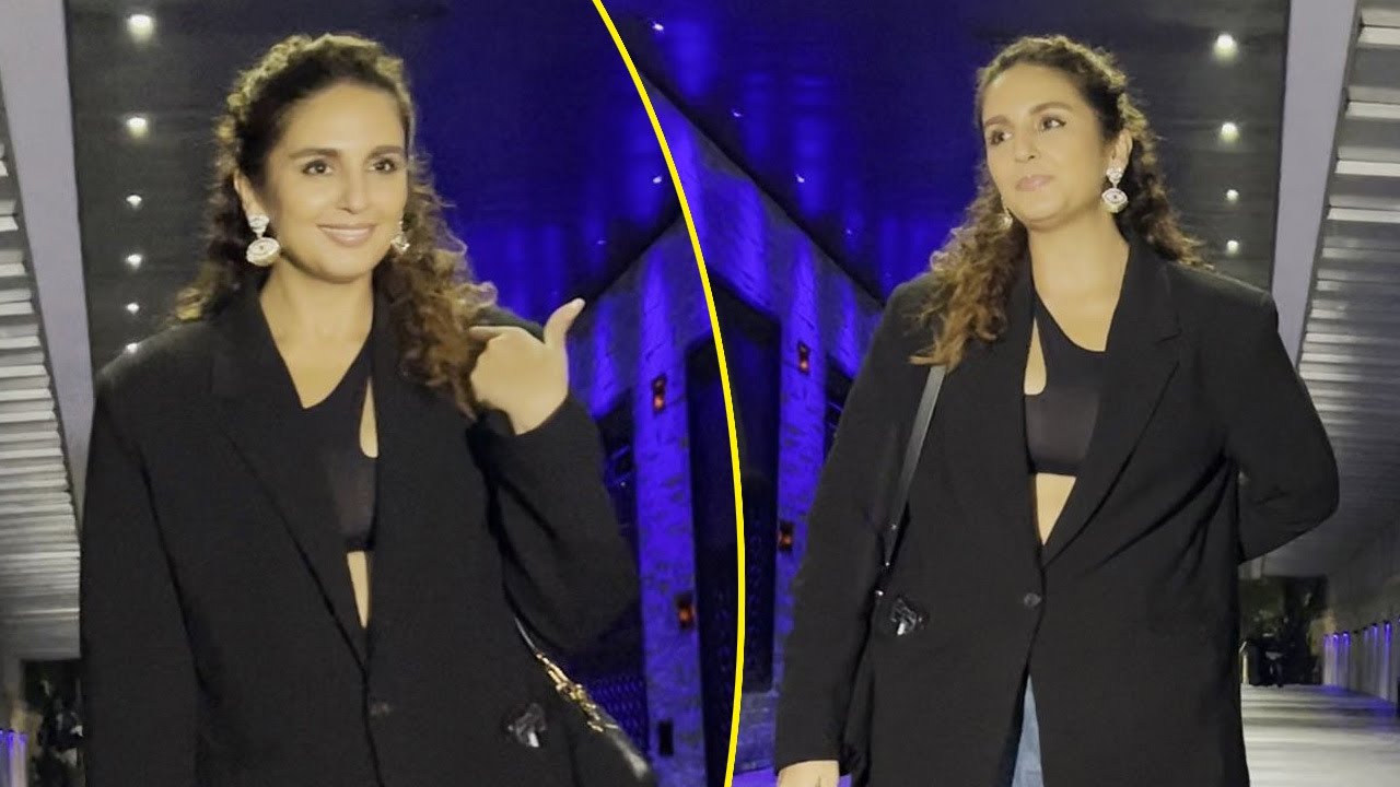 Huma Qureshi's Black-Bomber Swagger Avatar For Her Bandra Dinner Date ...