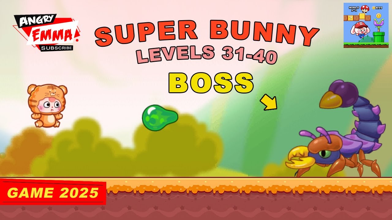 Super Bunny - Levels 31-40 + BOSS - YouTube