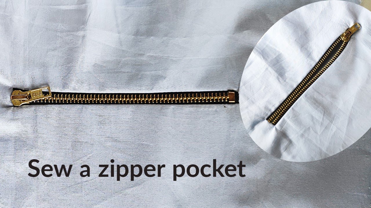 How to sew a zippered pocket easy method || zipper Welt pocket ...
