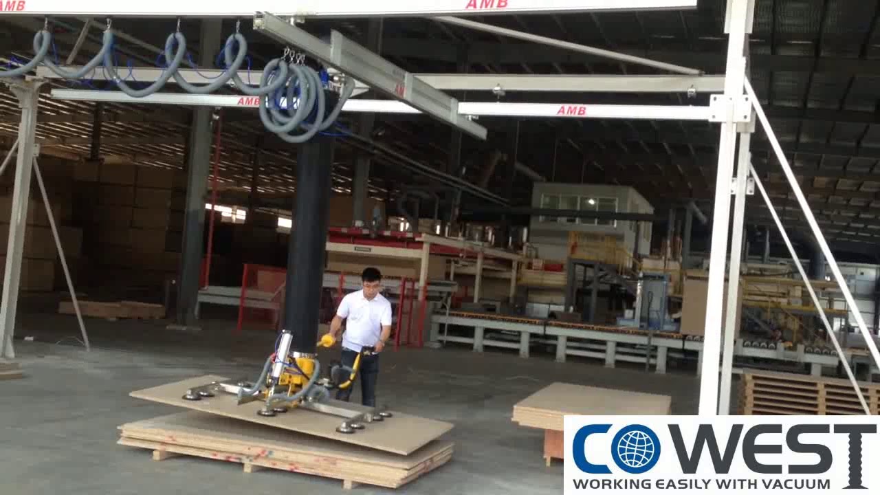 150kg wooden panels handling - YouTube