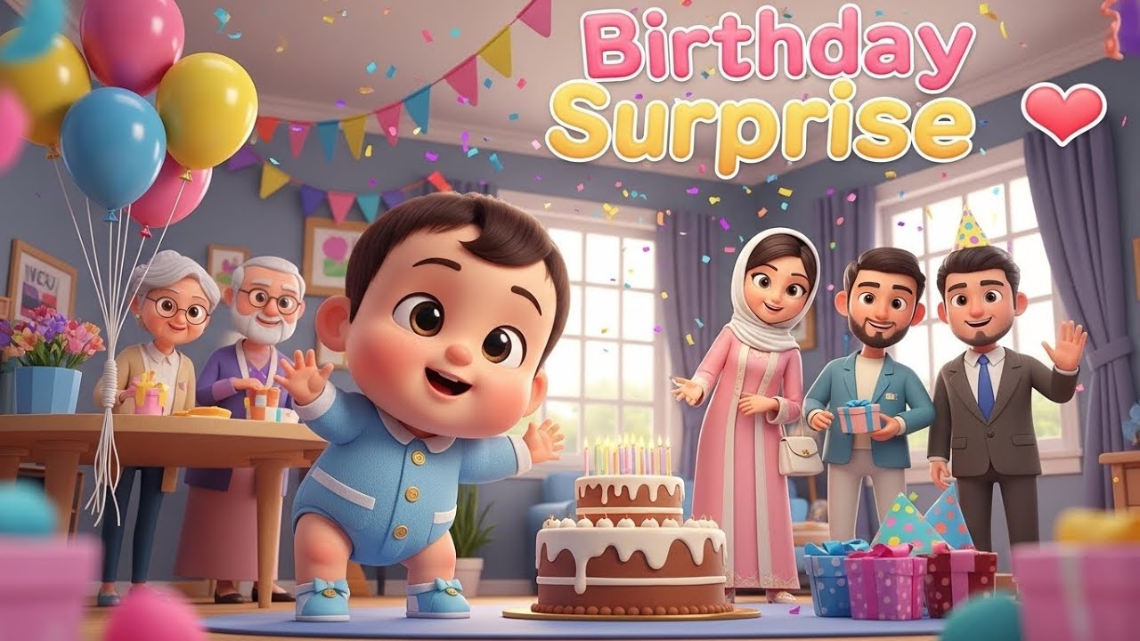 🎉 Surprise Birthday Poem for Kids | Baby’s First Birthday Story | Fun ...