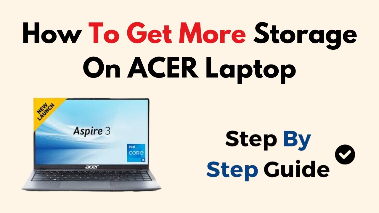 How To Get More Storage On ACER Laptop - YouTube