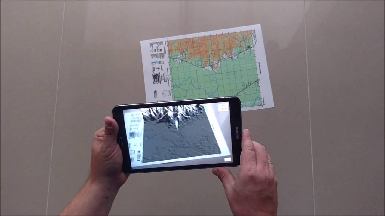 Augmented Reality and Topographic Maps - YouTube