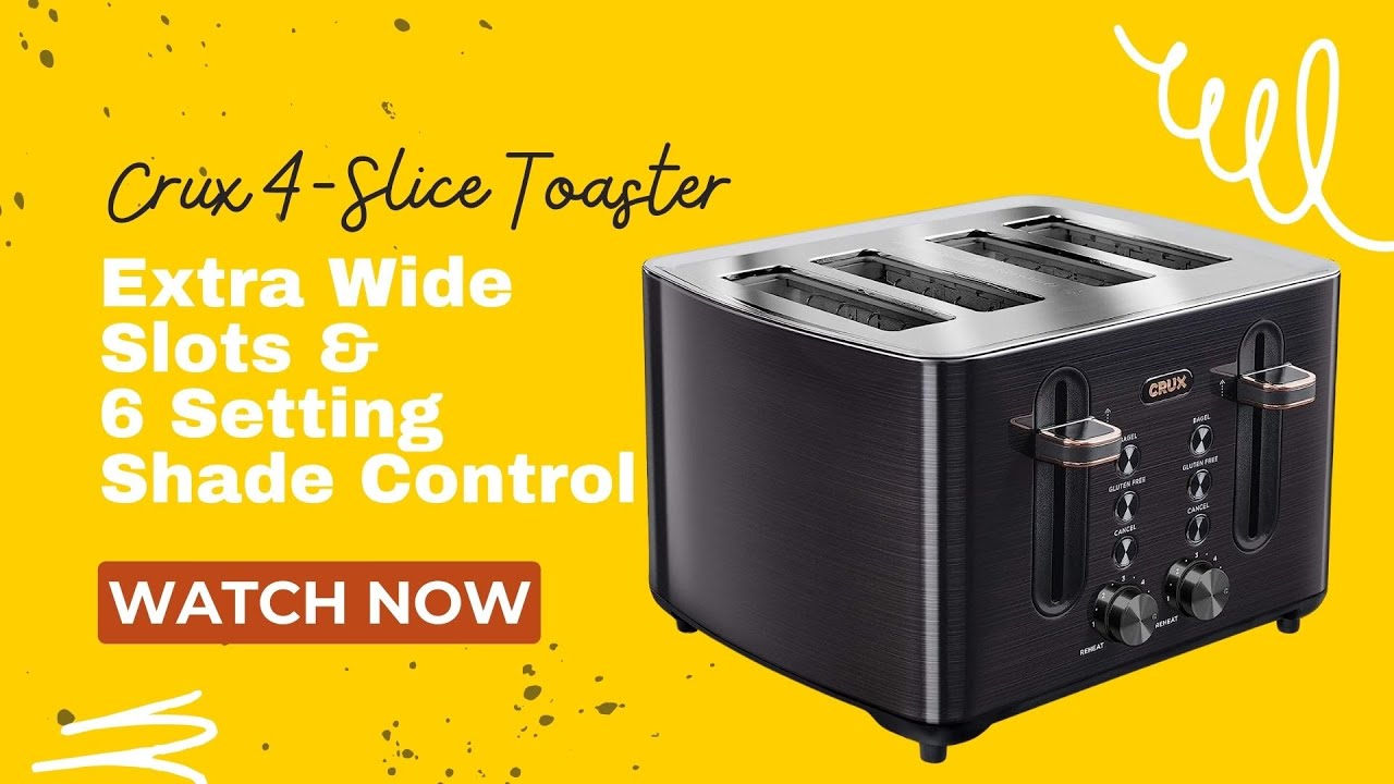 Amazon update !! Crux 4-Slice Toaster with Extra Wide Slots | Crux ...