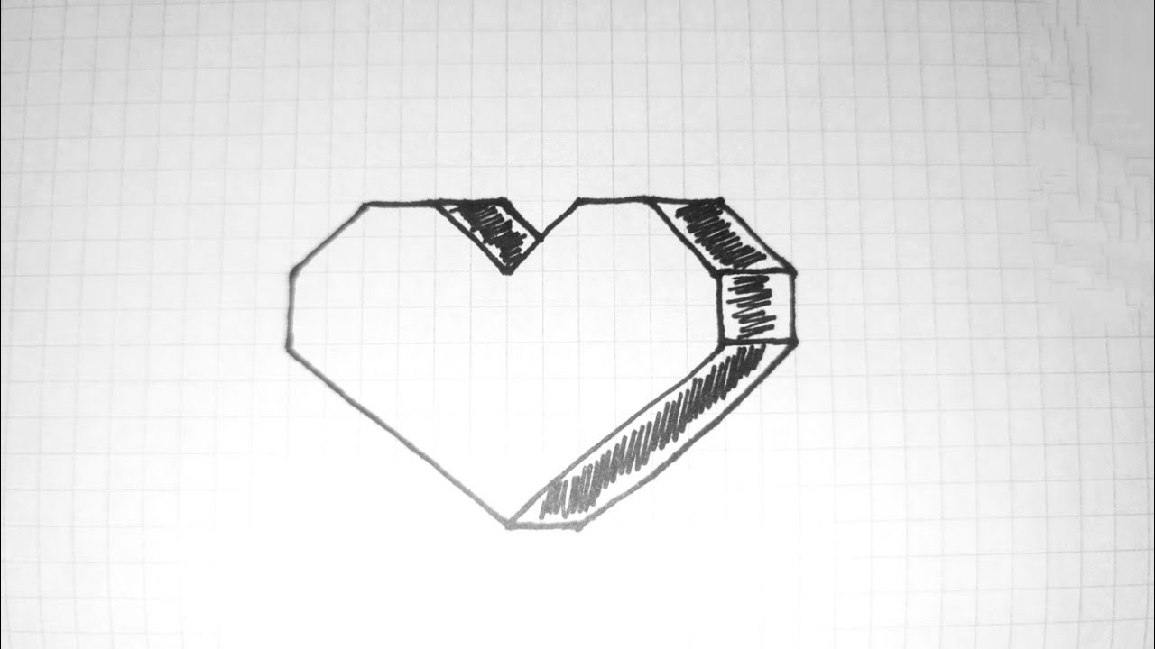 KAKO NACRTATI SRCE POMOCU KOCKICA - LAGANO CRTANJE ZA POCETNIKE # ...