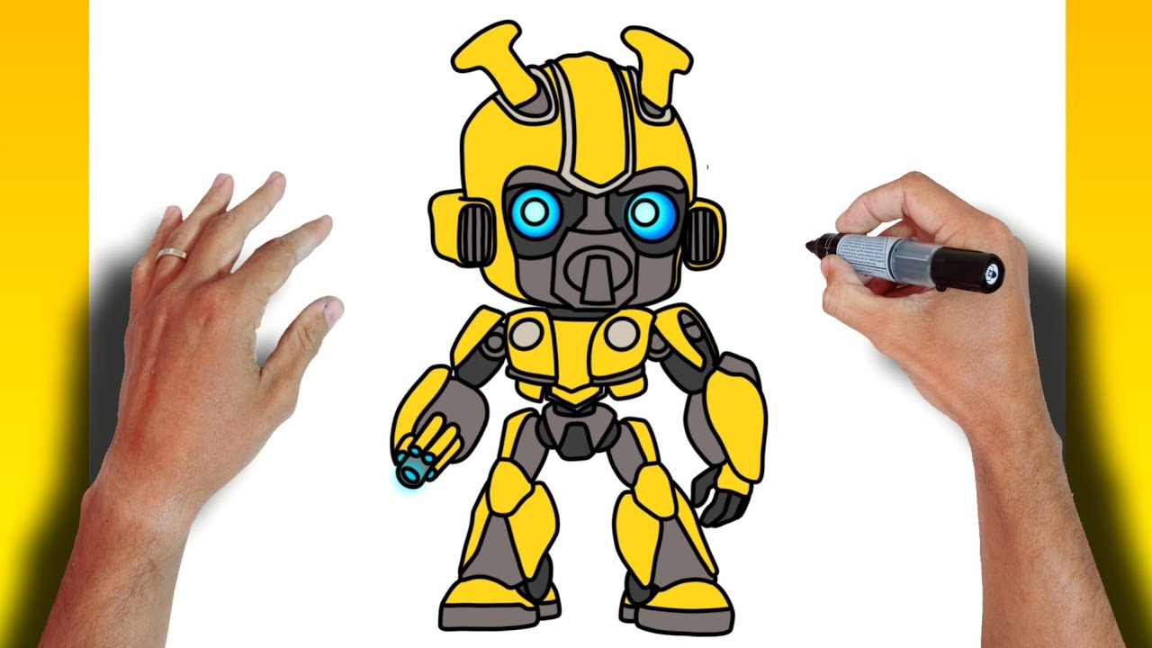 como DESENHAR o BUMBLEBEE TRANSFORMERS - HOW TO DRAW BUMBLEBEE ...