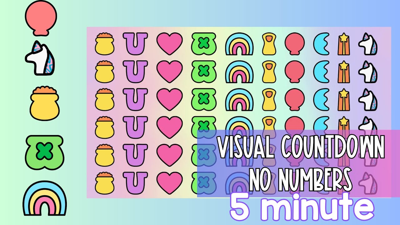 5 Minute Visual Timer No Numbers - Lucky Charms - YouTube