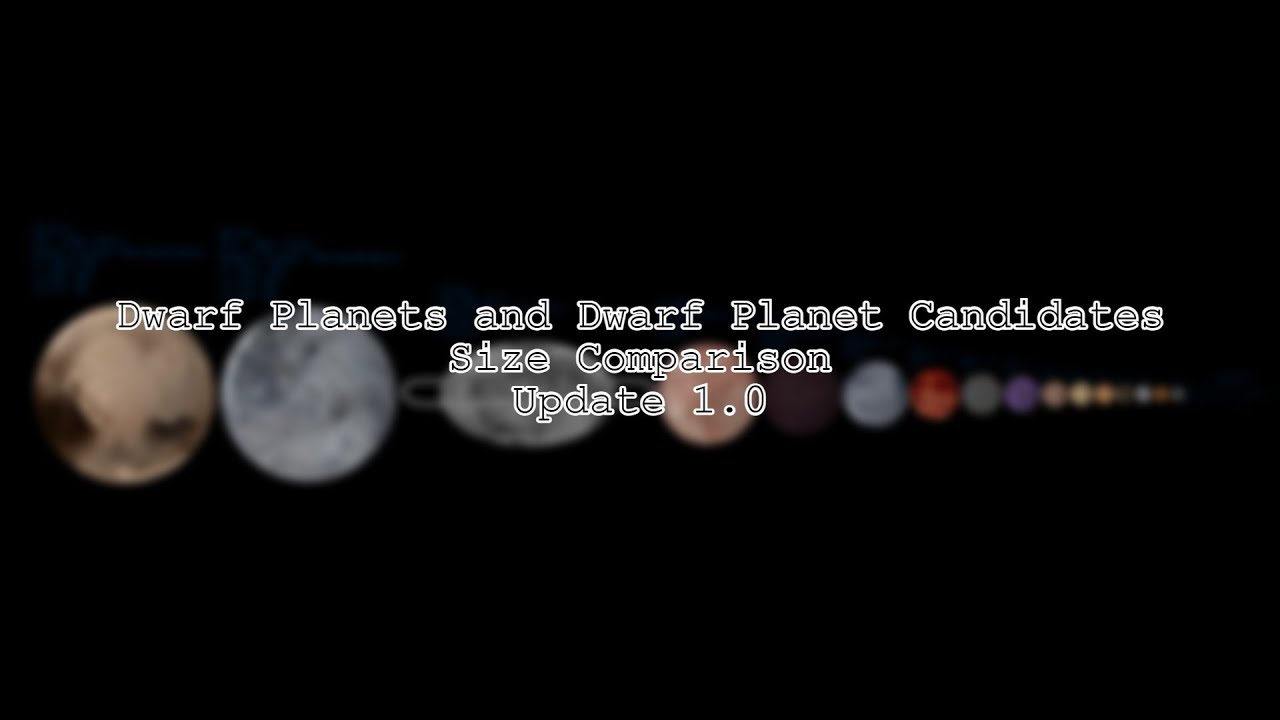 Dwarf Planets and Dwarf Planet Candidates Size Comparison Update 1.0 ...