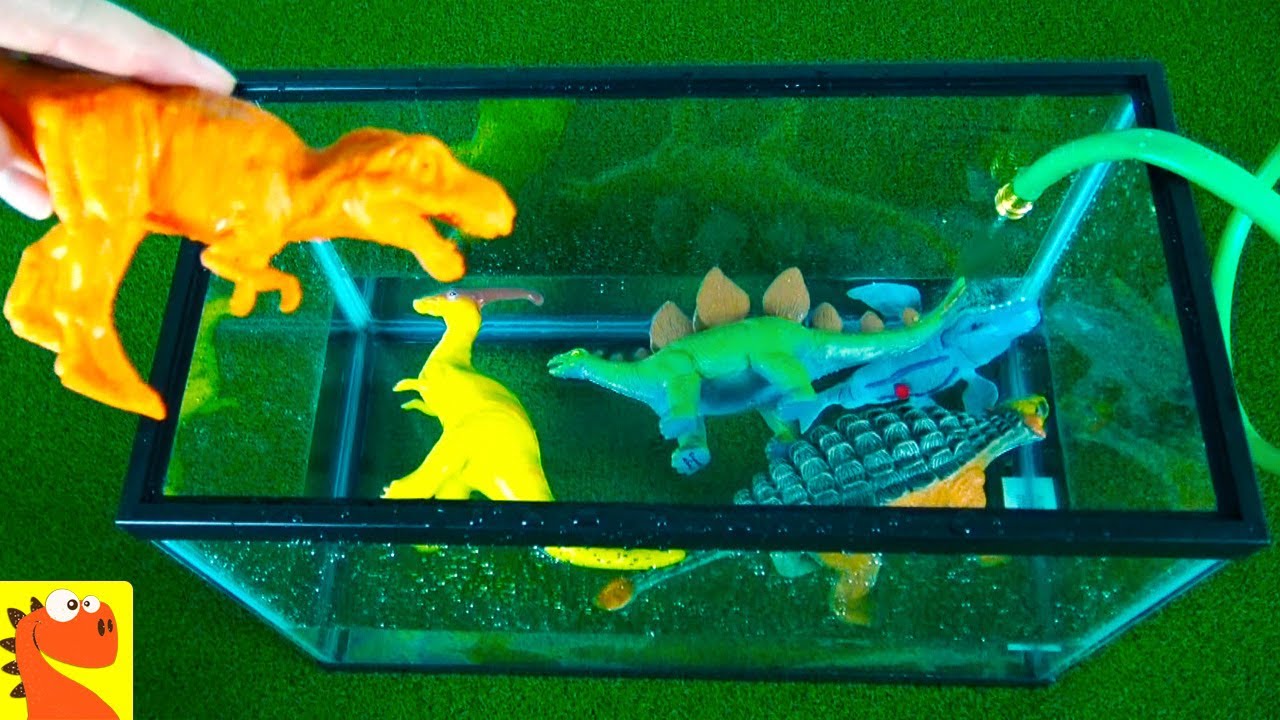 DINOSAUR FISH TANK! Learn Numbers and Counting by GoGo Dino Kids - YouTube
