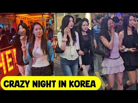 Seoul Nightlife Adventure 2025 Best Street Walk Itaewon After Dark with So Many Girls🔥