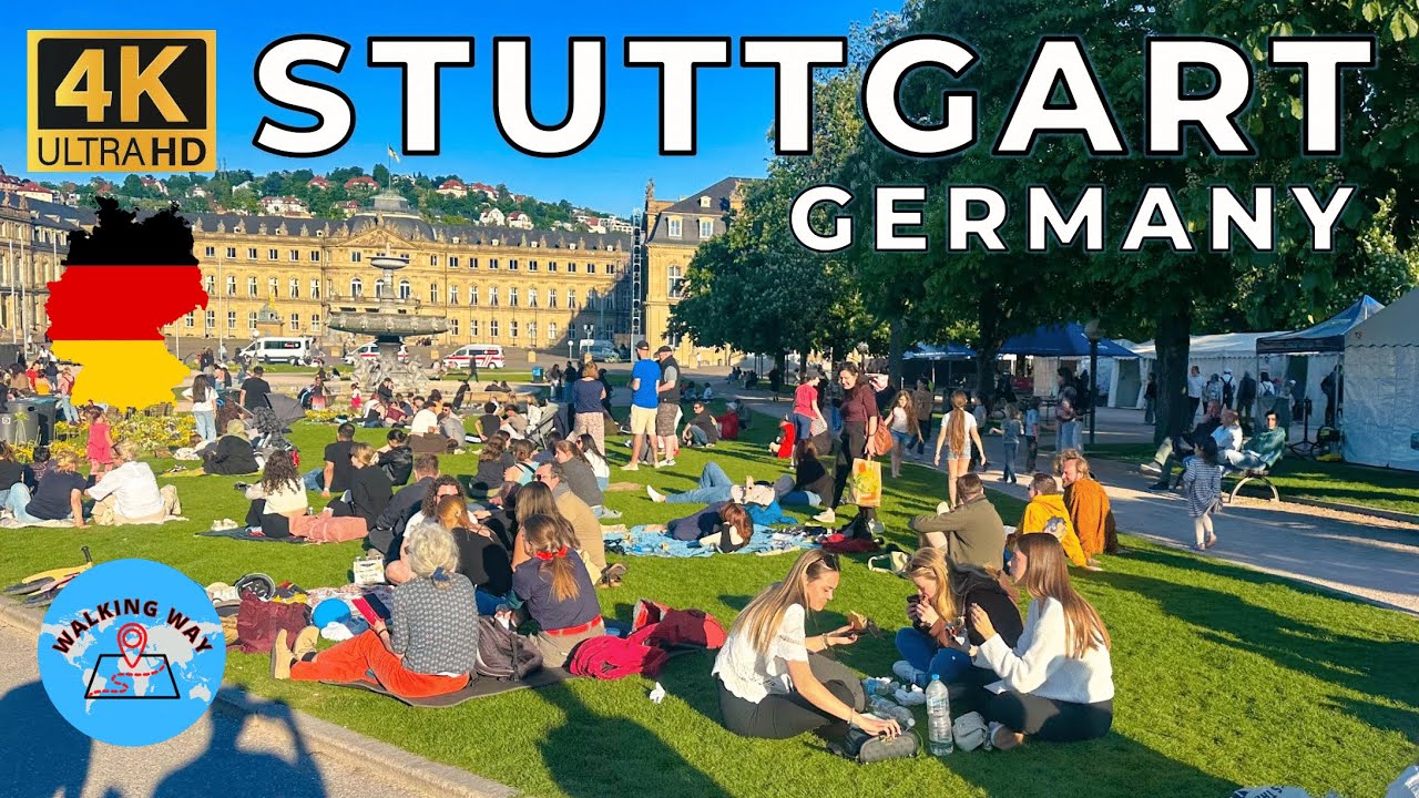 Stuttgart, Germany Walking Tour - Sunny Spring Day 2025 🌞 - 4K 60fps ...
