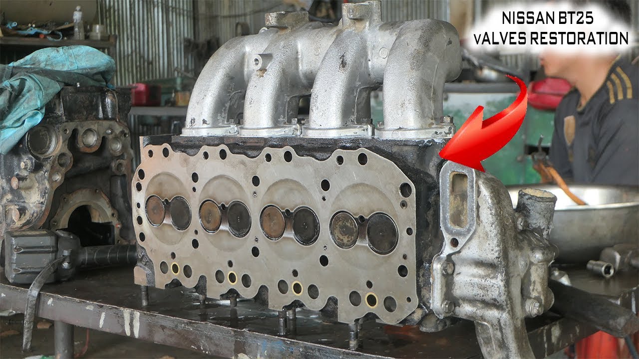 Technique of Restoring Cylinder Head Valves of Nissan Diesel BD25 ...
