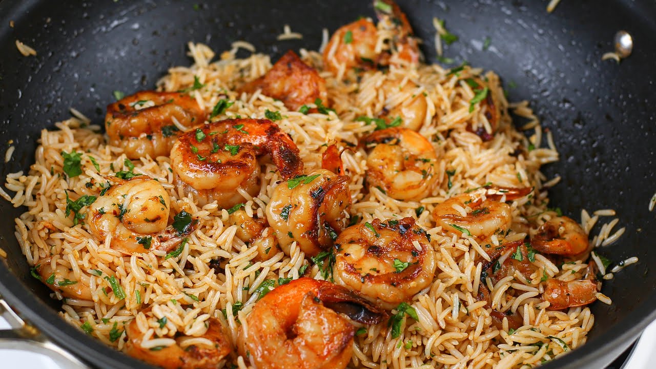 Butter Shrimp fried rice - YouTube