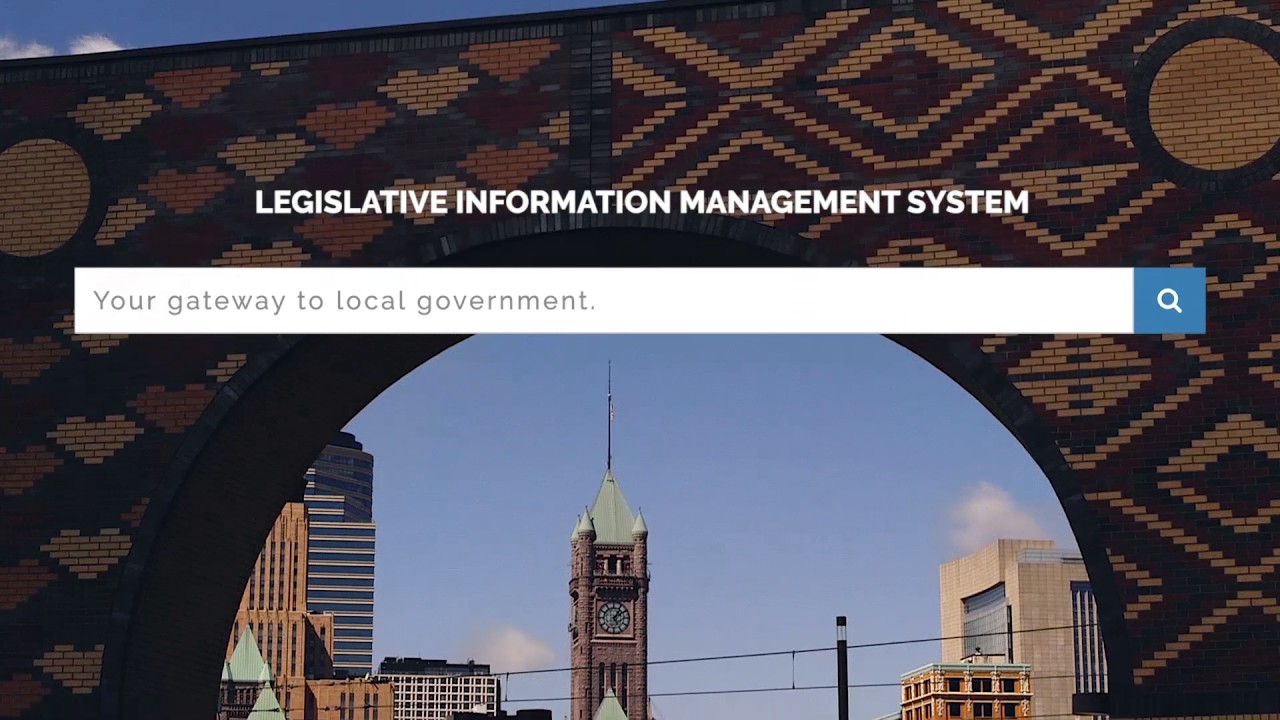 Minneapolis Legislative Information Management System (LIMS) - YouTube