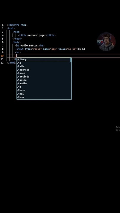 How To Add Radio Button In Html Rush Coder Radio Html Shorts Coding Codingforbeginners