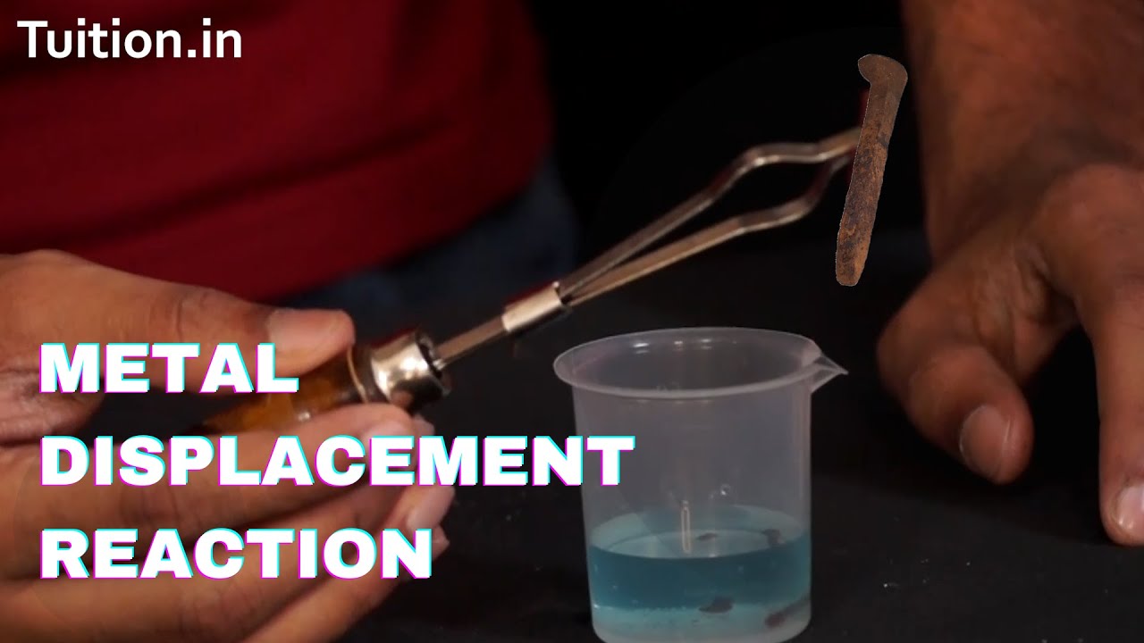 Metal Displacement Reaction || Iron Filings Displace Copper out of Cu2 ...