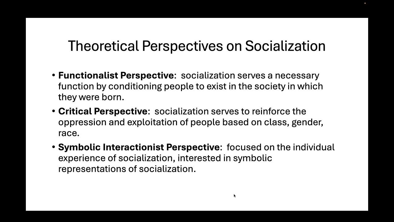 Theoretical Perspectives on Socialization - YouTube
