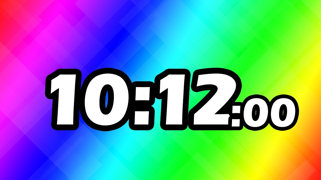10 Minutes and 12 Second TIMER Countdown - YouTube