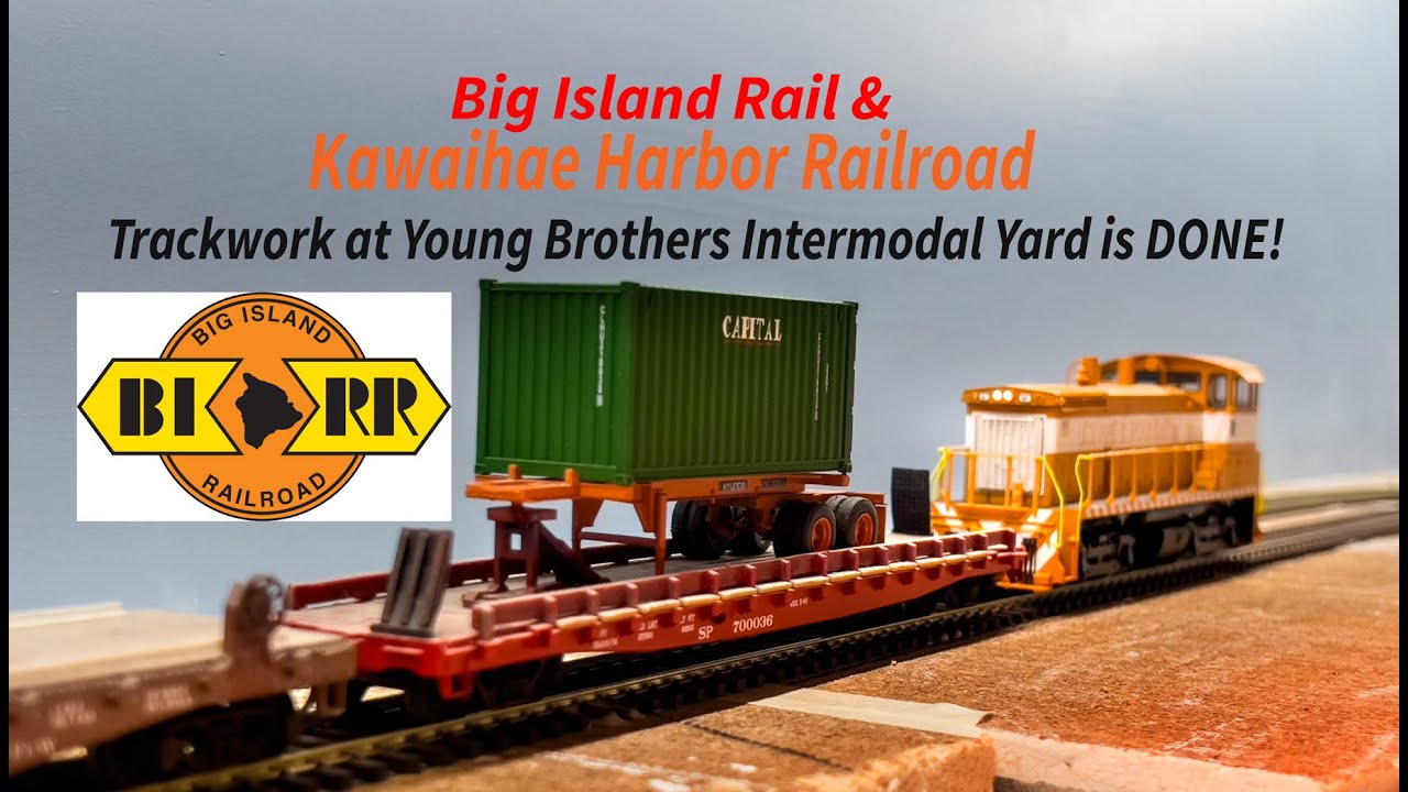 HO Scale MODEL RAILROAD - Big Island Rail -Track work at Intermodal ...