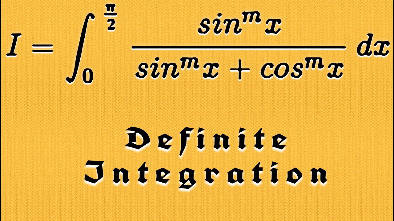 Standard Trigonometric Definite Integration || Important - YouTube