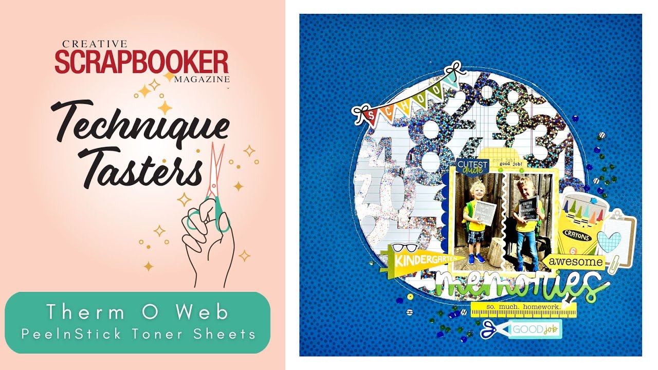 How to Create Scrapbook Layout with Therm O Web Deco Foil - Technique ...