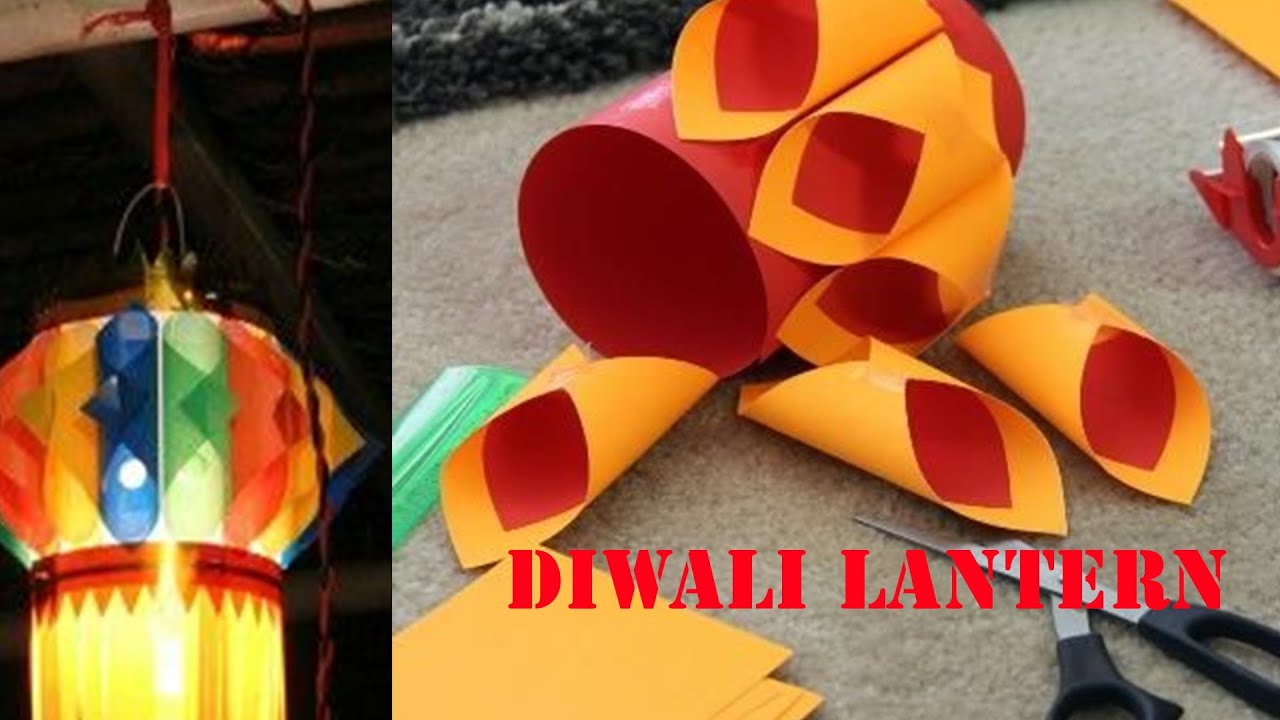 How To Make A Colorful Diwali Lantern | DIY Diwali Lantern - YouTube