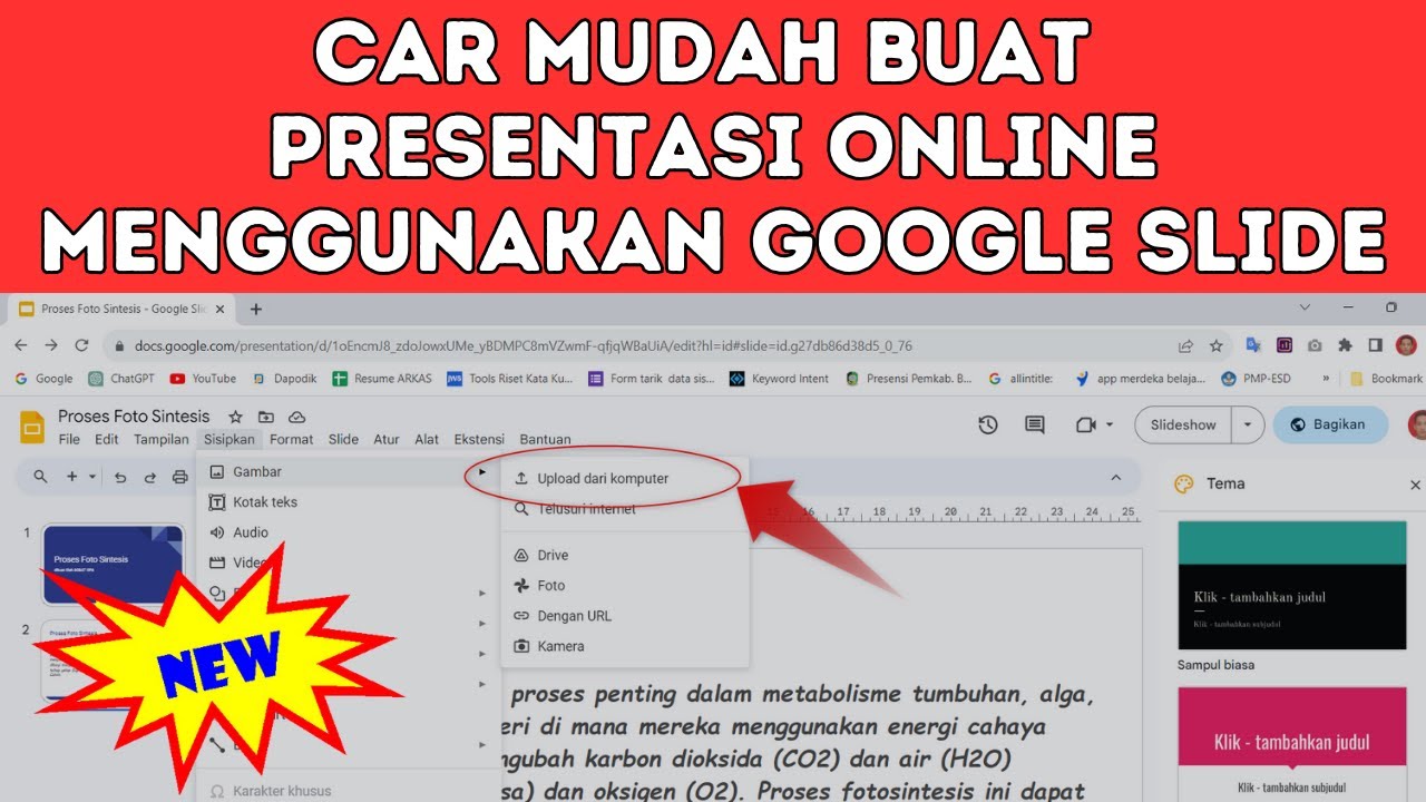 Cara Mudah Membuat Presentasi Online Menggunakan Google Slide - YouTube