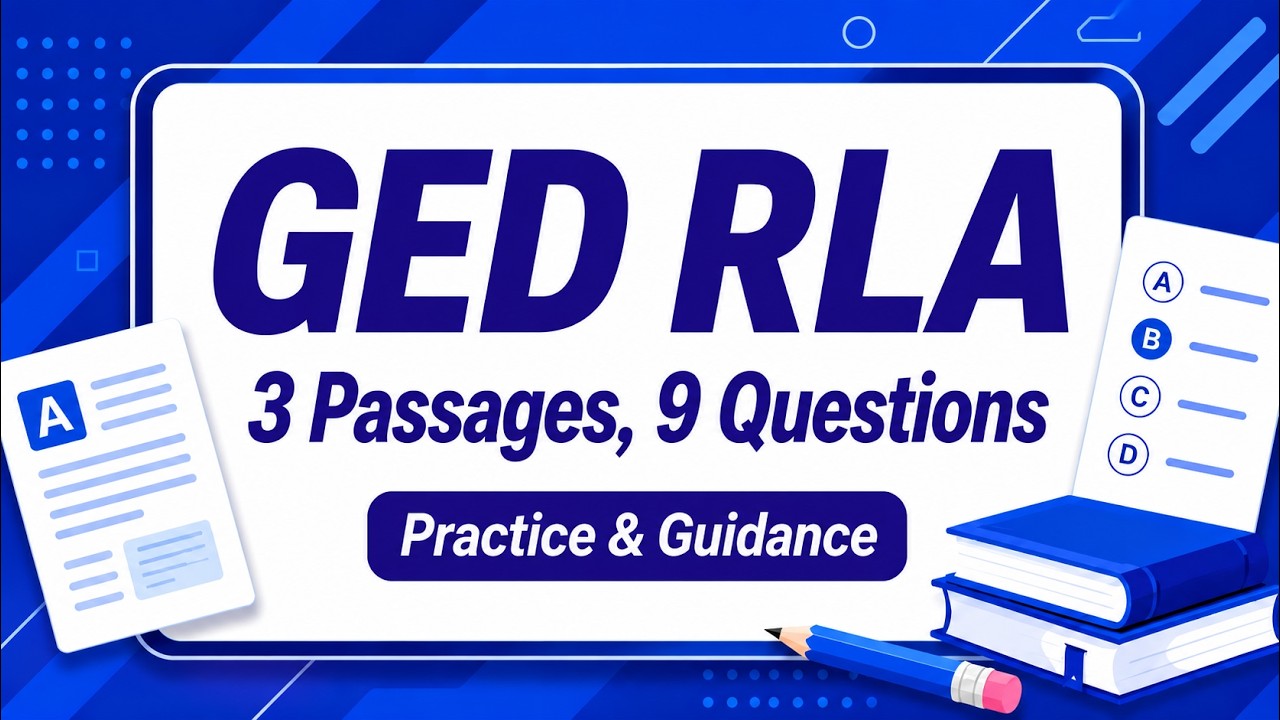 GED RLA Reading Practice - YouTube