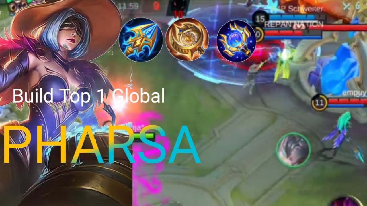 Gameplay epic pharsa!! Build Top 1 Global Pharsa⚡⚡,Very Painful Damage ...