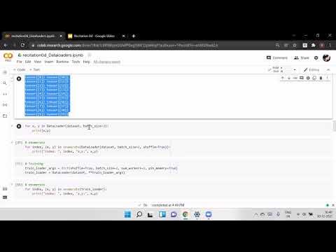 Recitation 0d | dataloaders, reading, writing, saving - YouTube