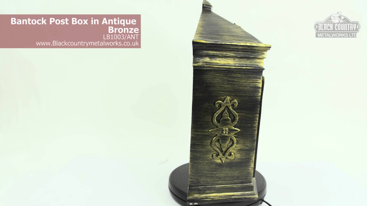 Bantock Post Box in Antique Bronze - YouTube