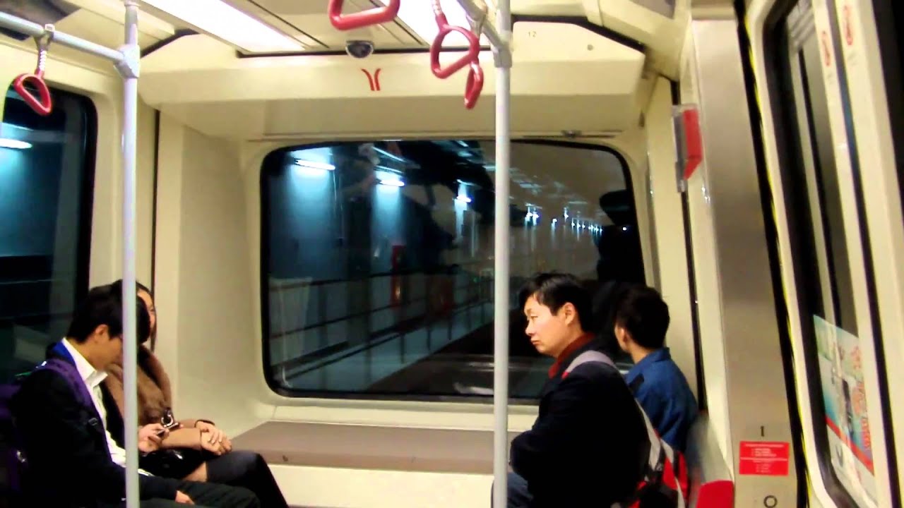 乘坐广州地铁APM线 The view from a Guangzhou Metro APM Line train - YouTube