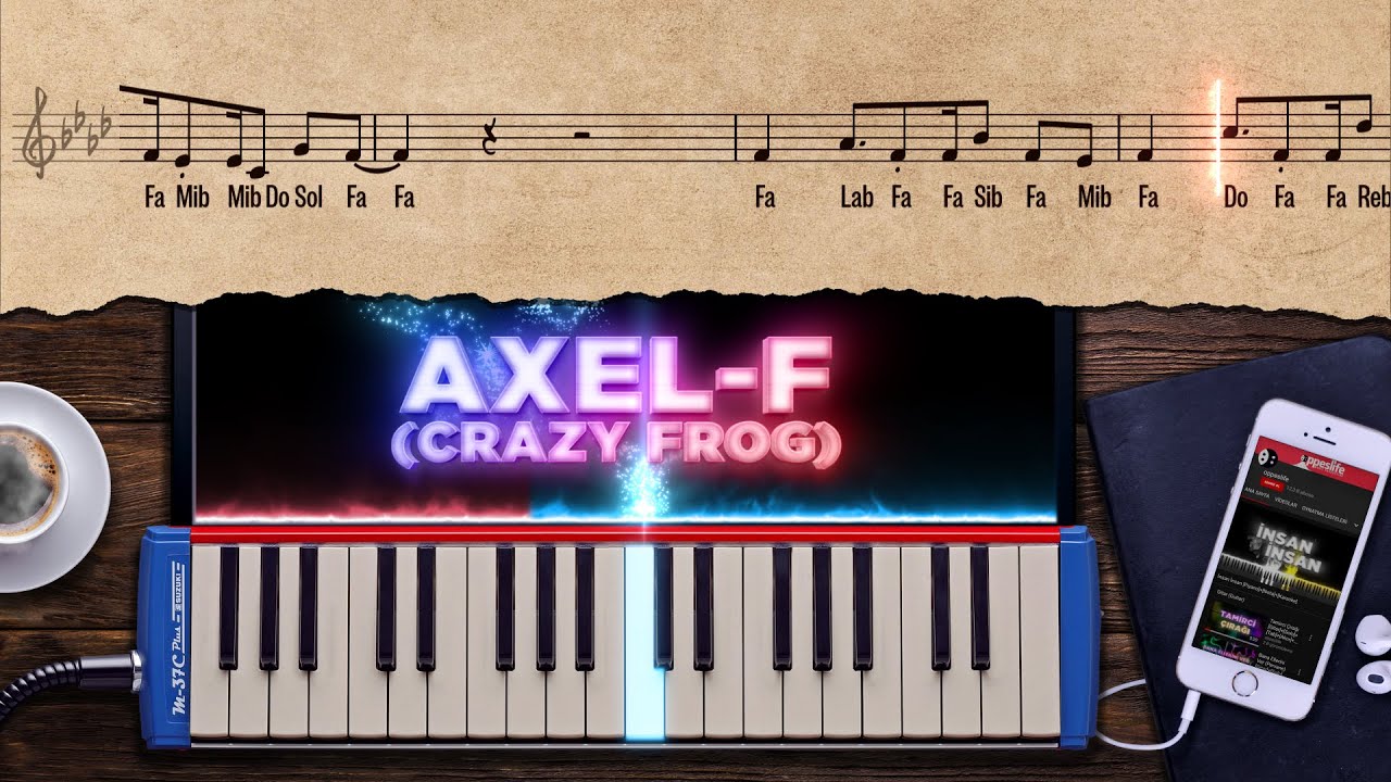 Axel F (Crazy Frog) [Melodica]+[Sheet Music] - YouTube