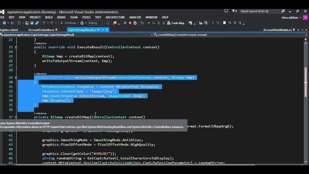 Captcha Image Tutorial on asp net mvc 5 Part III - YouTube