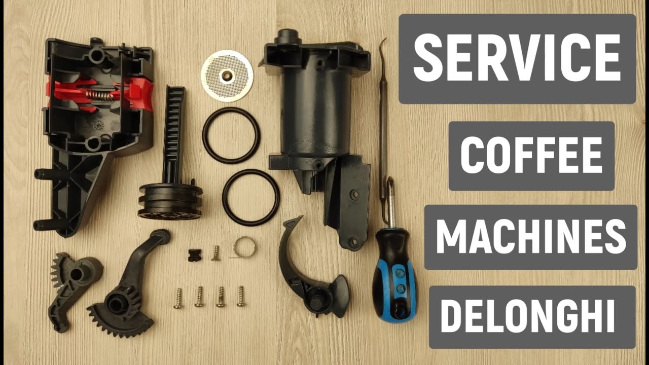 Cleaning the Delonghi brewer. Repair and maintenance of the brew unit ...