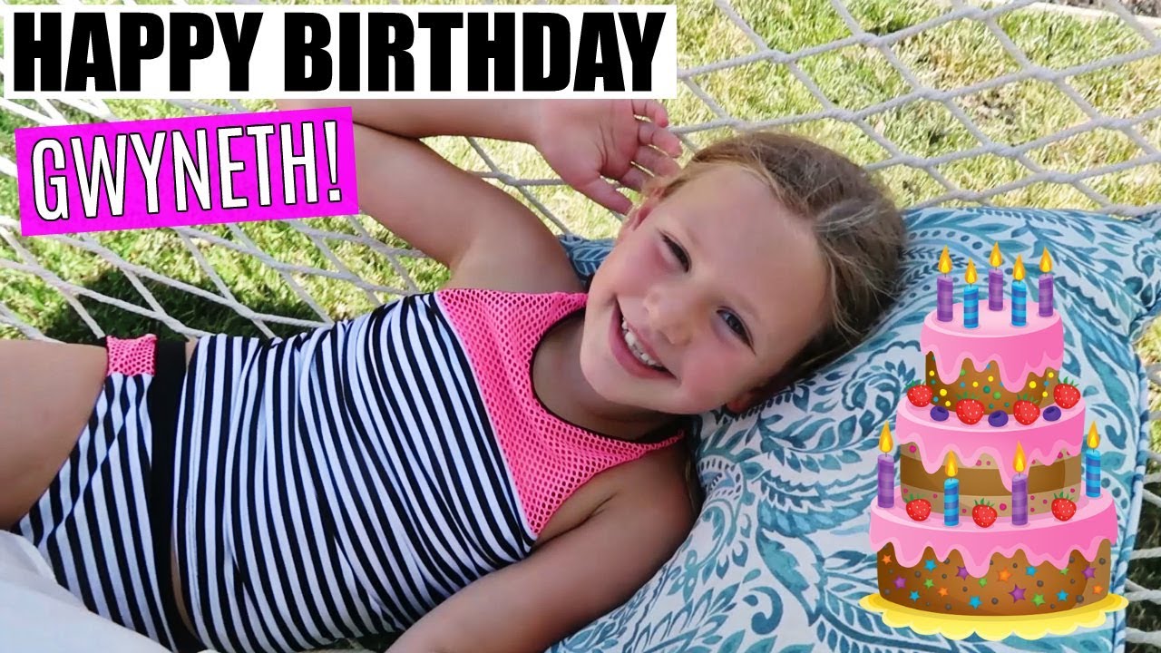 GWYNETH’S 8th BIRTHDAY POOL PARTY AND OPENING PRESENTS! - YouTube