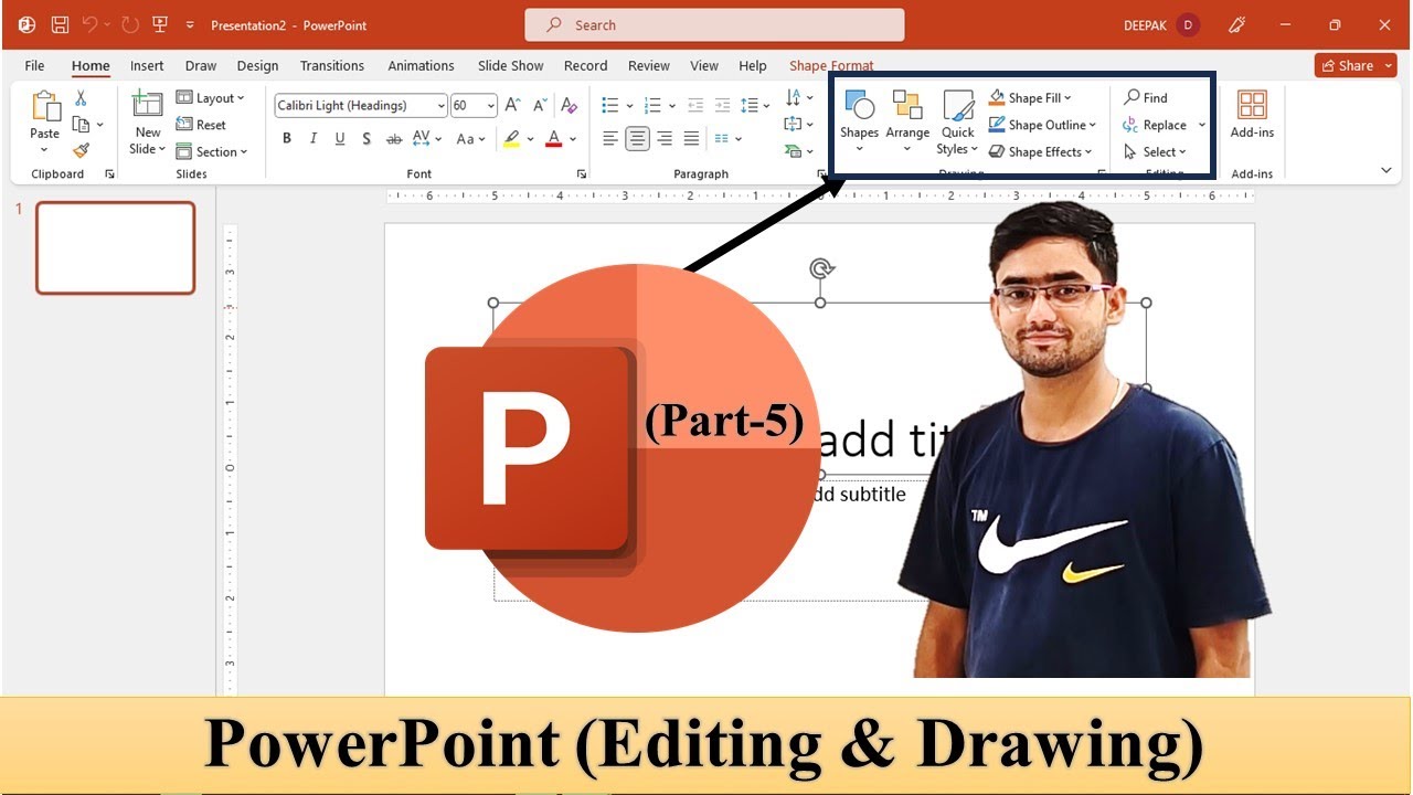 Drawing And Editing Tool in PowerPoint || Step-by-Ste PowerPoint basic ...