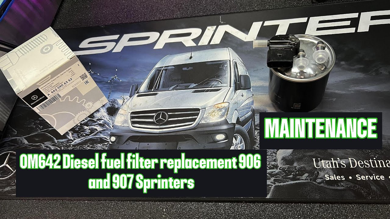 3.0L V6 Diesel Fuel Filter Replacement on a Mercedes Sprinter (OM642 ...