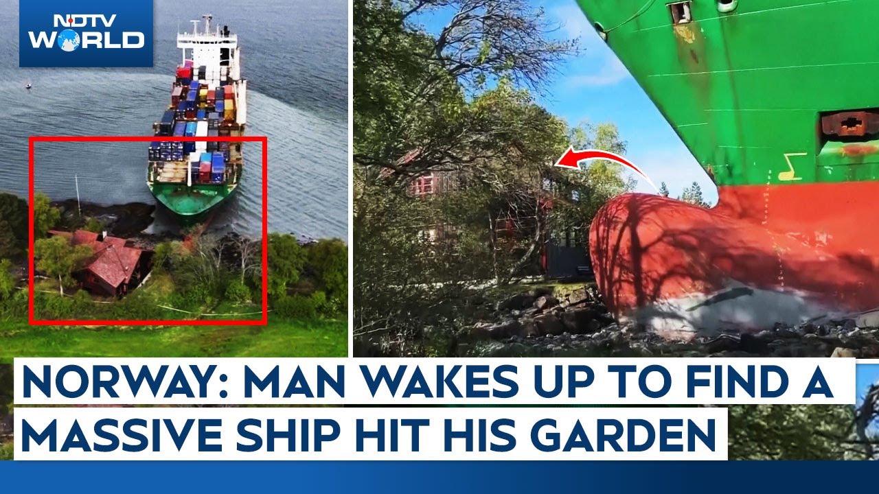 Norway Ship Crash | Norway: Ship Crashes Into Garden, Barely Misses ...