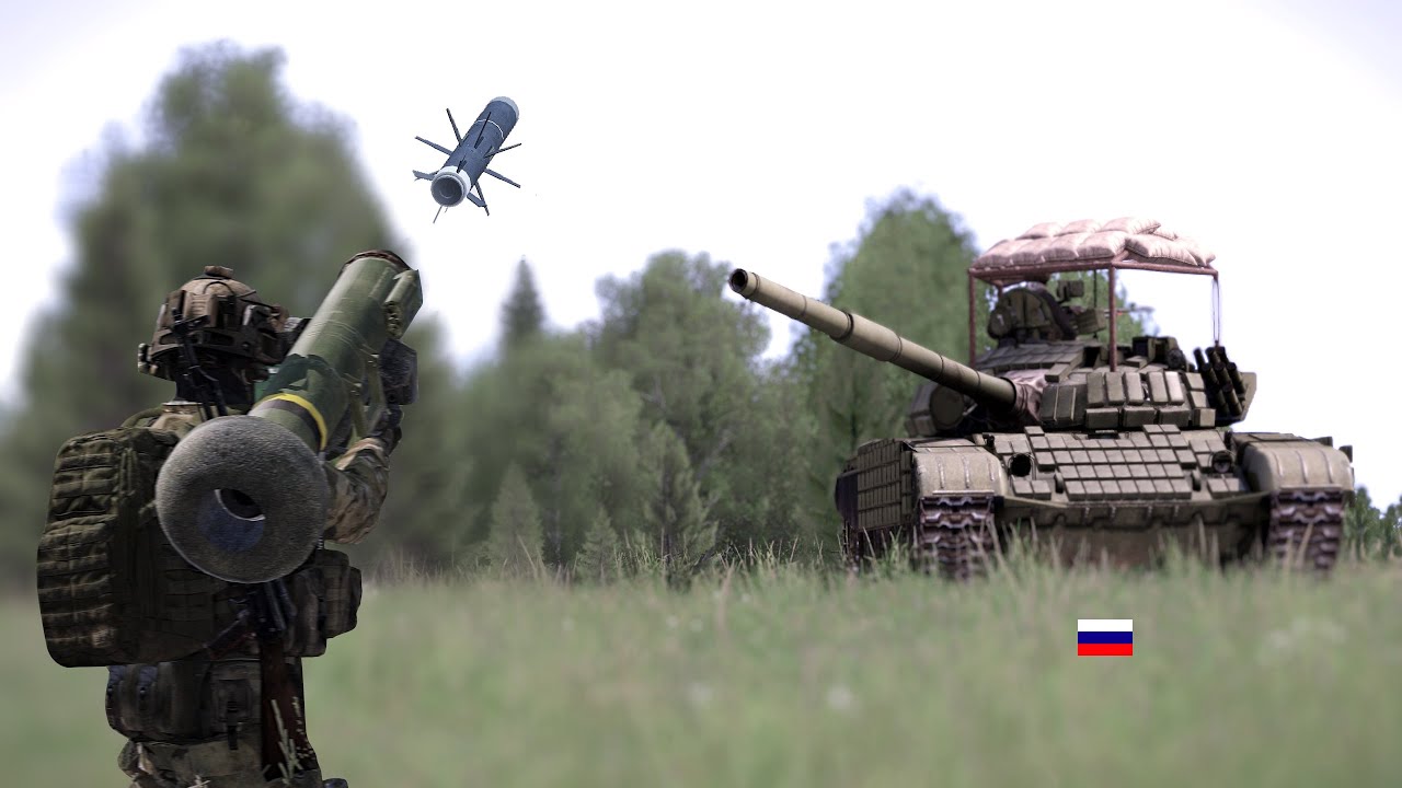 Ukranian Anti-Tank units faced a heavy battle with Russia's latest T ...