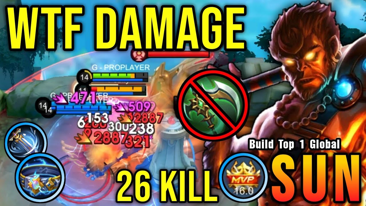 WTF DAMAGE!! 26 Kills Sun Best One Shot Build!! - Build Top 1 Global ...