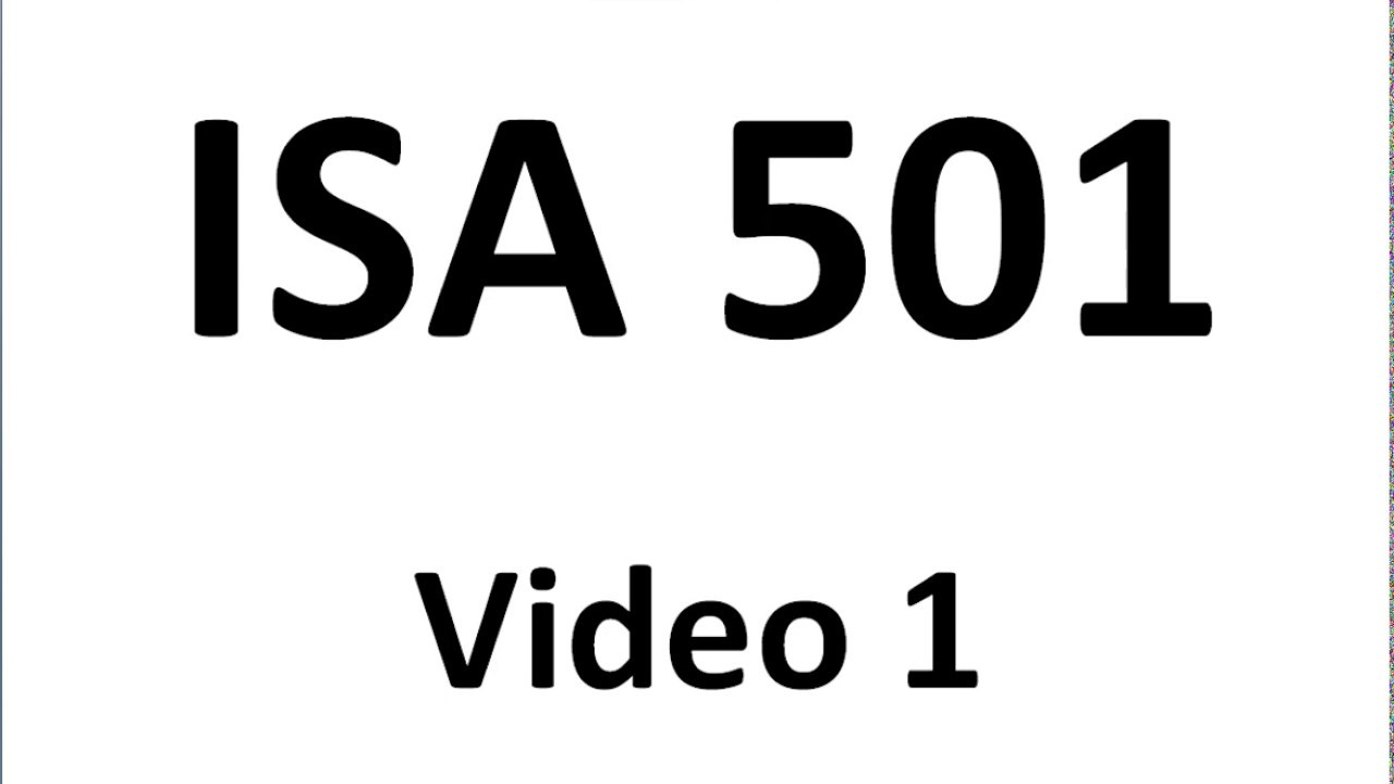ISA 501 Audit Evidence Consideration to Specific Selected Items Video 1 ...