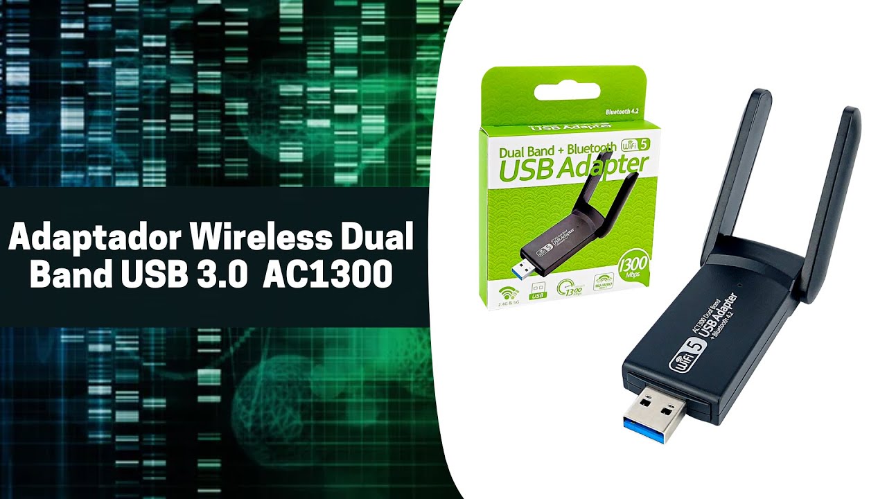 Adaptador Wireless Dual Band USB 3.0 AC1300 COM BLUETOOTH - YouTube