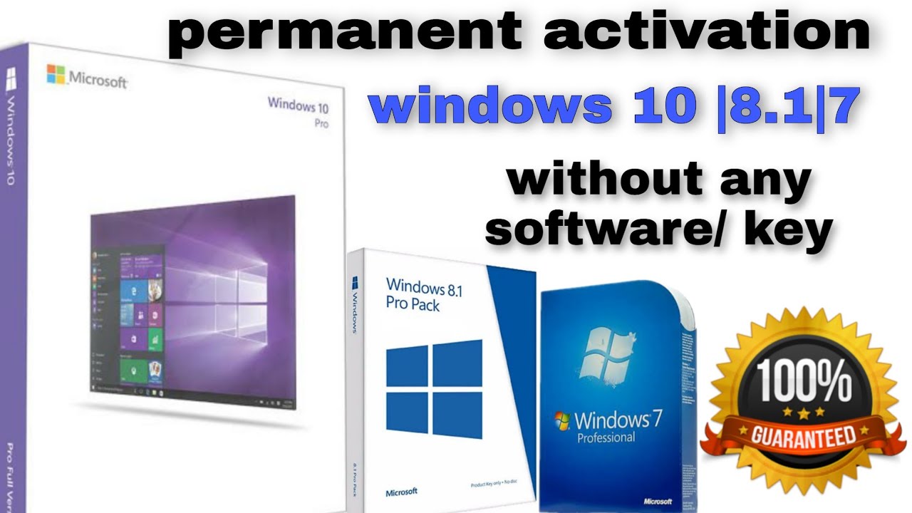 How to Permanent activate windows all versions in cmd - YouTube